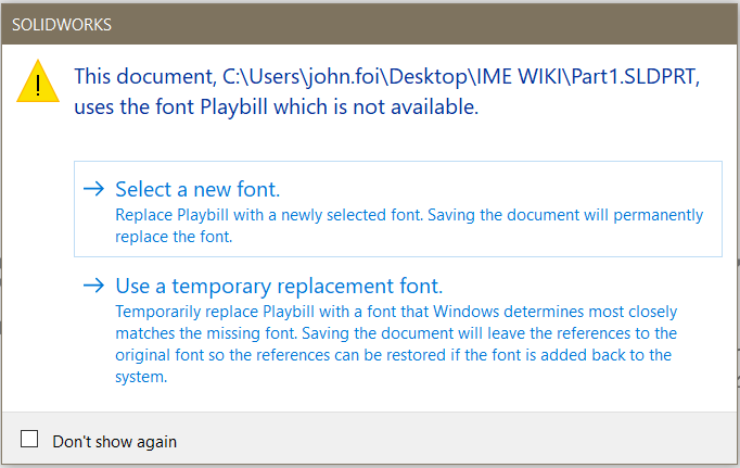 How To Resolve Missing Font Error In Solidworks Ime Wiki