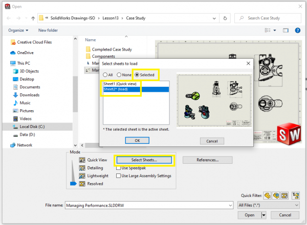 Open Options for SOLIDWORKS Drawings - IME Wiki