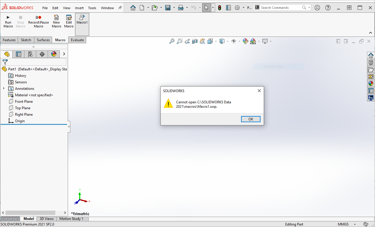 SolidWorks Macro Cannot Open Macro IME Wiki