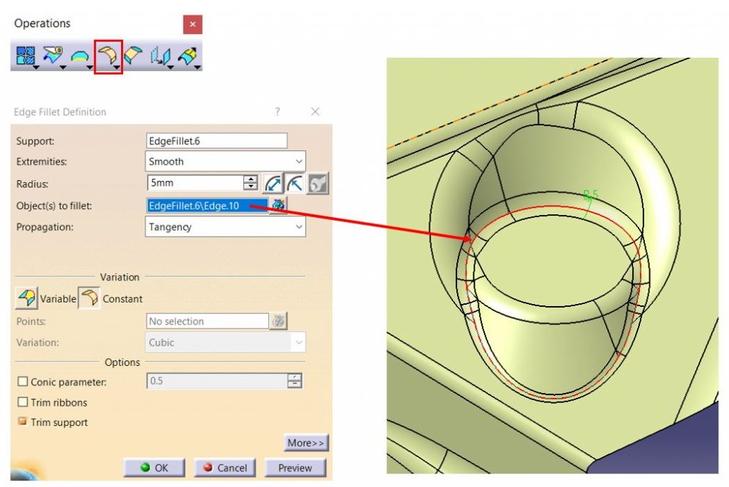 CATIA | How to create Diabolo using the Diabolo Feature icon - IME Wiki