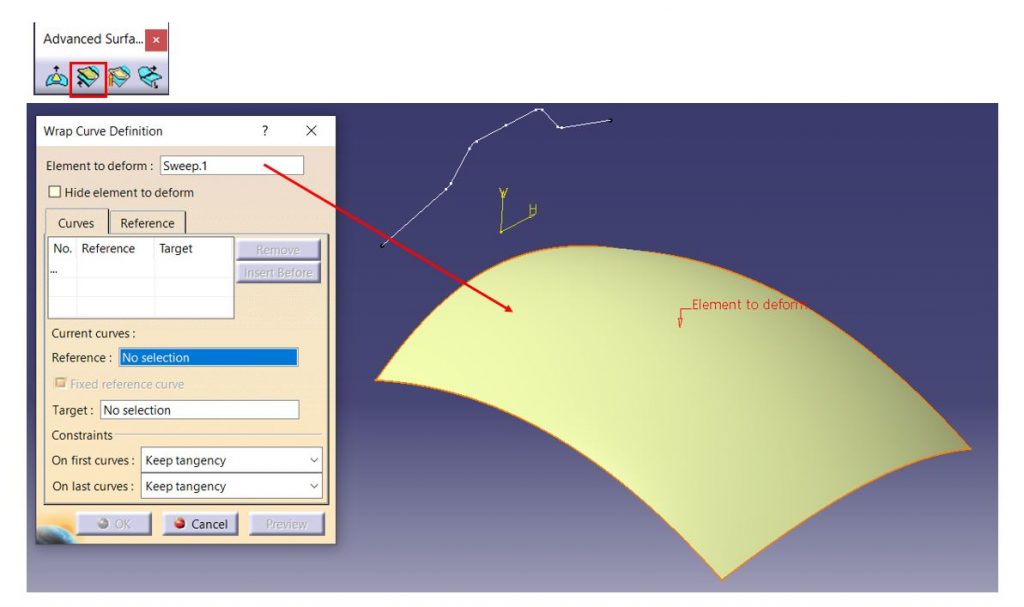 How to Manipulate Surface using Wrap Curve - IME Wiki