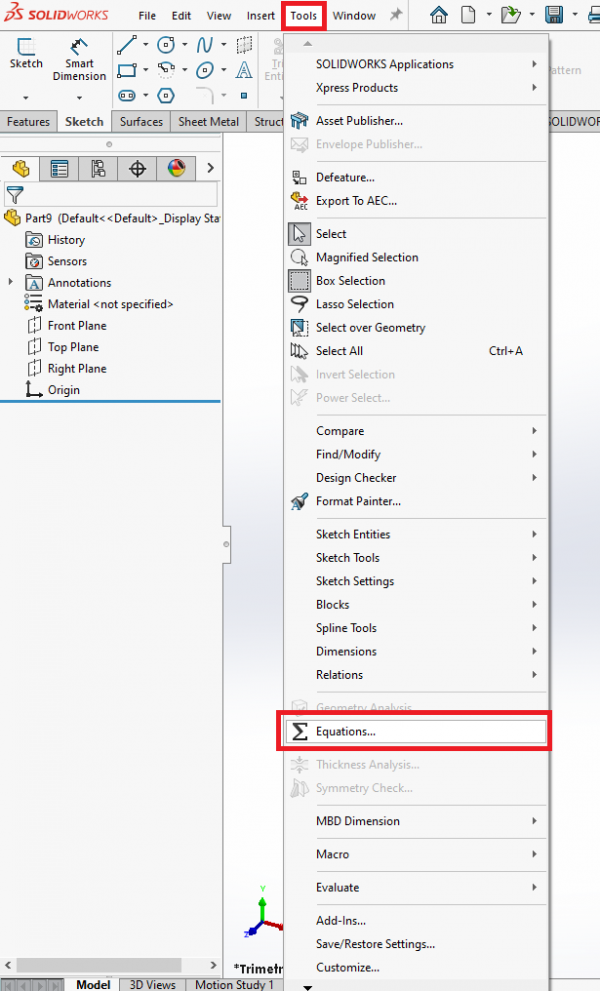 How to Create and Assign Global Variables in SOLIDWORKS - IME Wiki