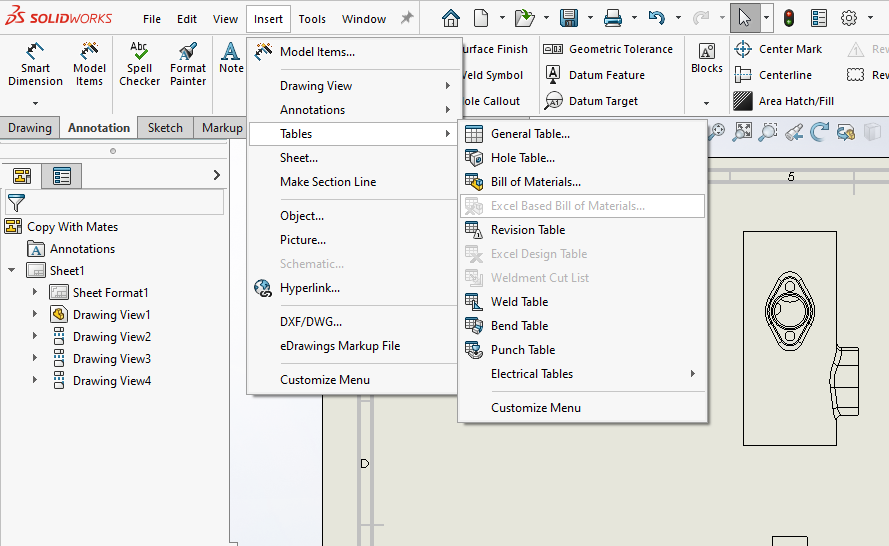 How To Use Excel Based BOM In SolidWorks Drawing IME Wiki