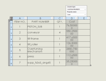 Equations in SOLIDWORKS Bill of Material (BOM) - IME Wiki