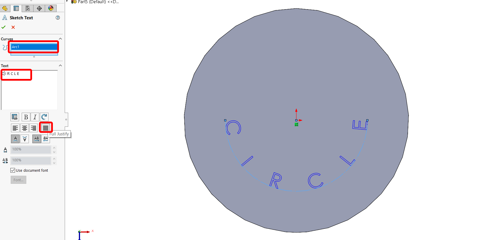 Extrude Word in SOLIDWORKS - IME Wiki