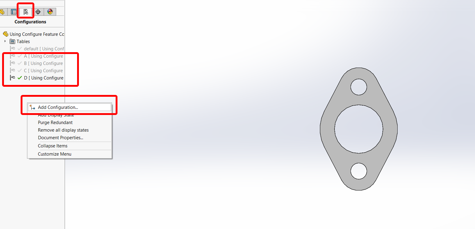 Configure Dimension for Different Configurations in SOLIDWORKS - IME Wiki