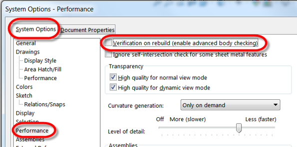 Verification on Rebuild in SOLIDWORKS - IME Wiki